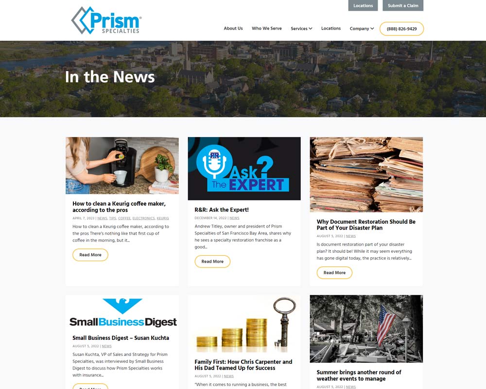 Prism Specialties - Portfolio | Momentum